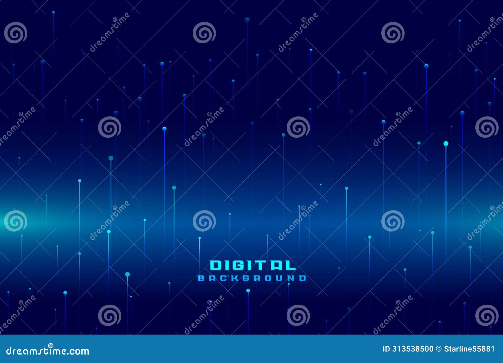 Digital Technology Blue Background Design Stock Vector - Illustration ...