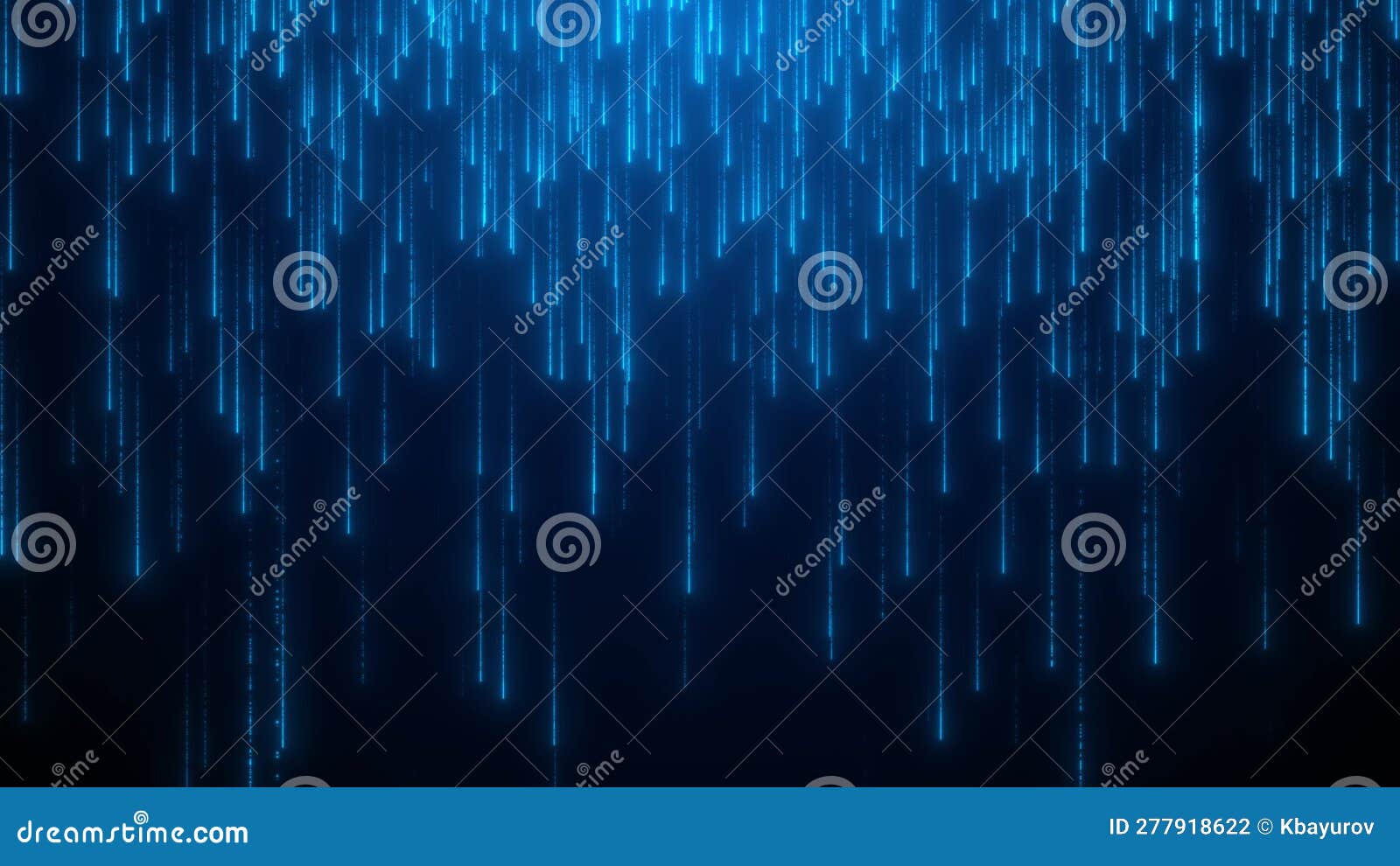 Digital Technology Blue Background, Moving Light Particles, Spatial ...
