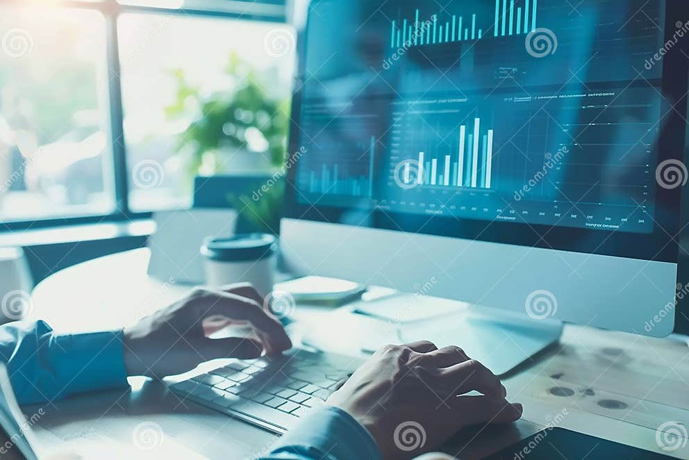 Digital Technology for Business, Creative Visual of Marketing Data ...