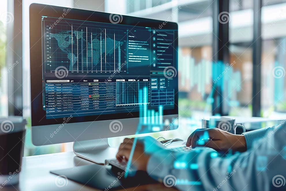 Digital Technology for Business, Creative Visual of Marketing Data ...