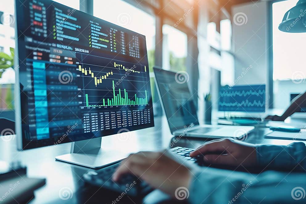 Digital Technology for Business, Creative Visual of Marketing Data ...