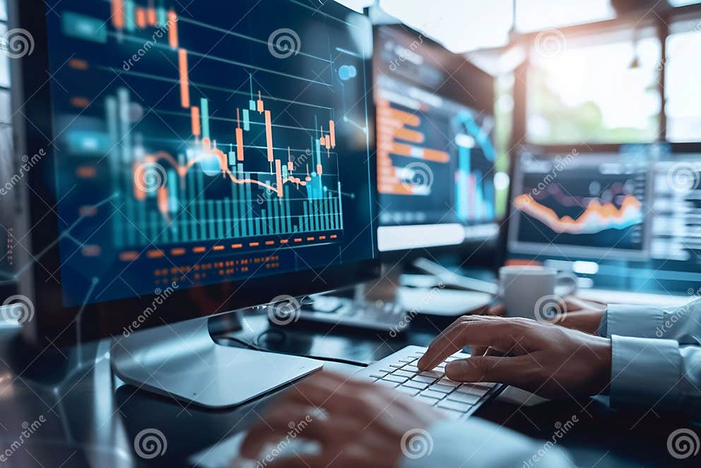 Digital Technology for Business, Creative Visual of Marketing Data ...