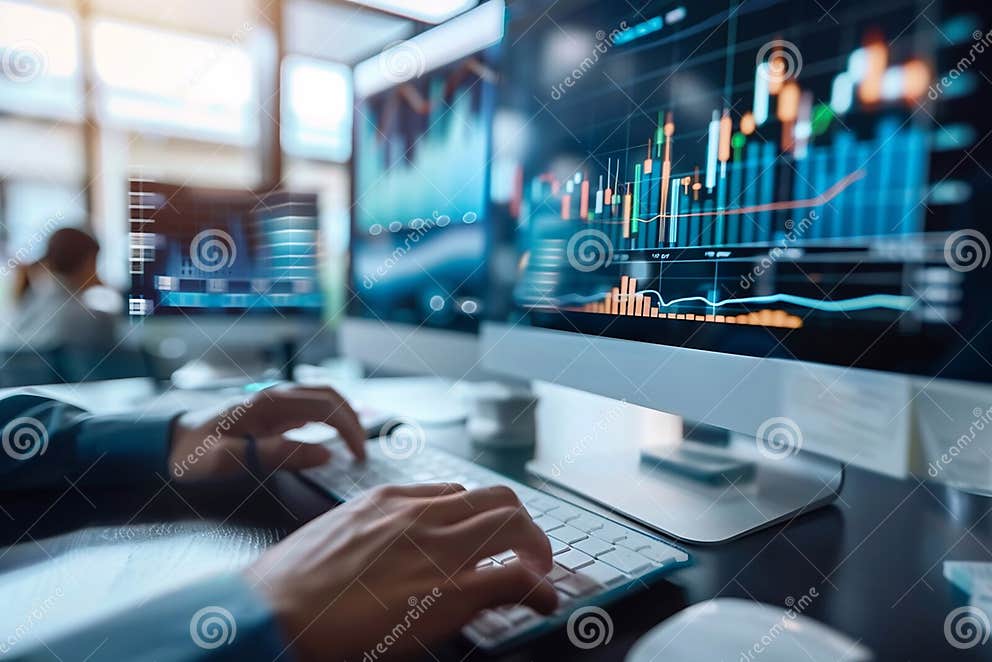 Digital Technology for Business, Creative Visual of Marketing Data ...