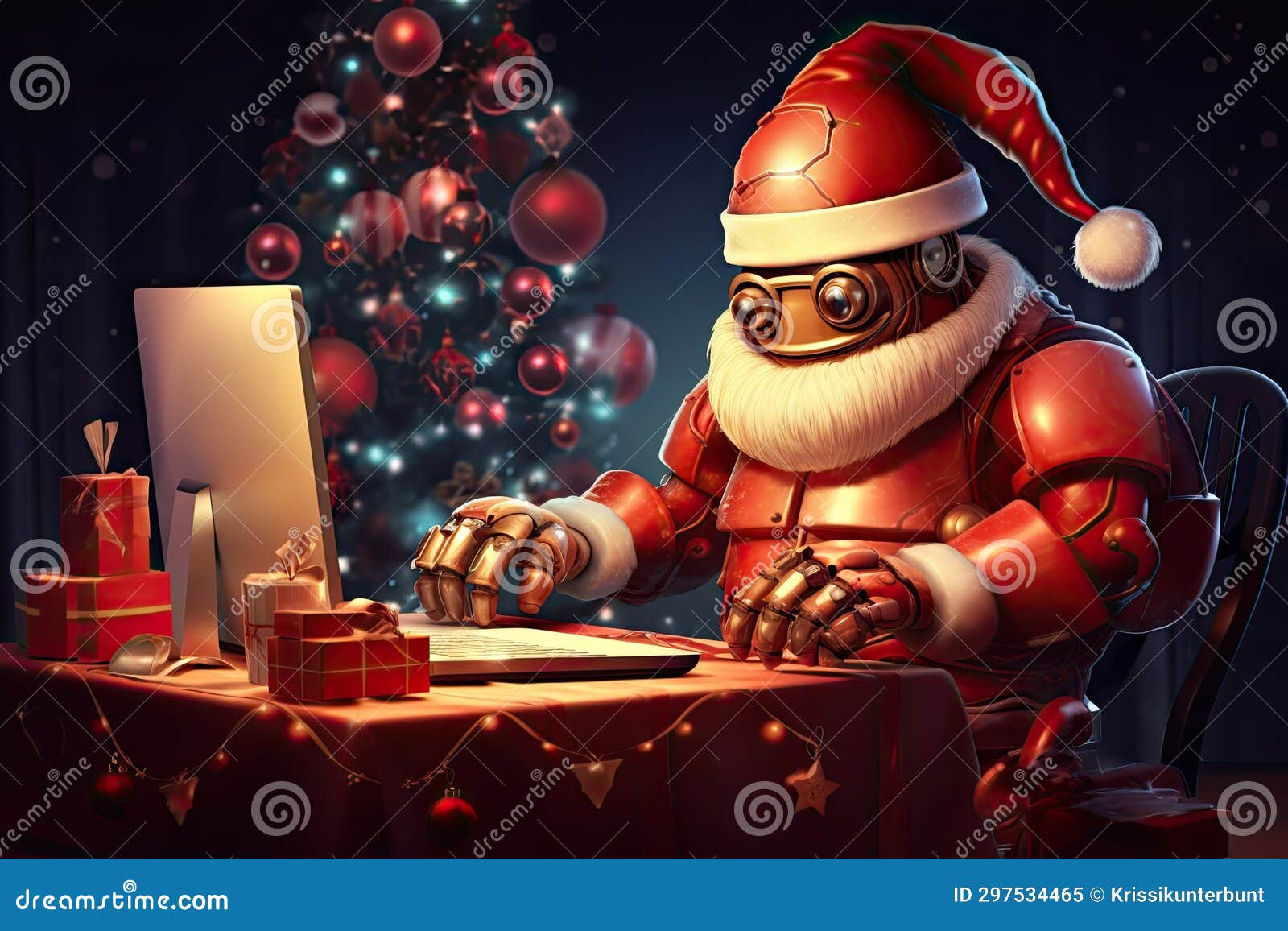Digital Technology on Christmas AI Generated Stock Illustration ...