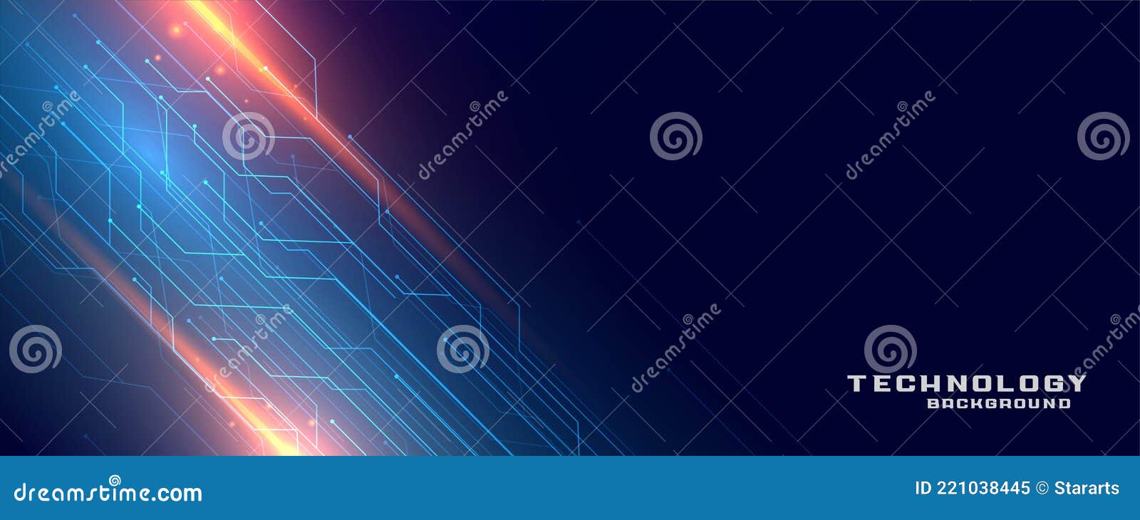 Digital Technology Circuit Lines Banner Design Stock Vector ...