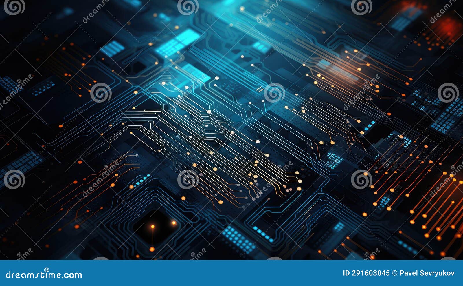 Digital Technology Circuit Lines Stock Illustration - Illustration of ...