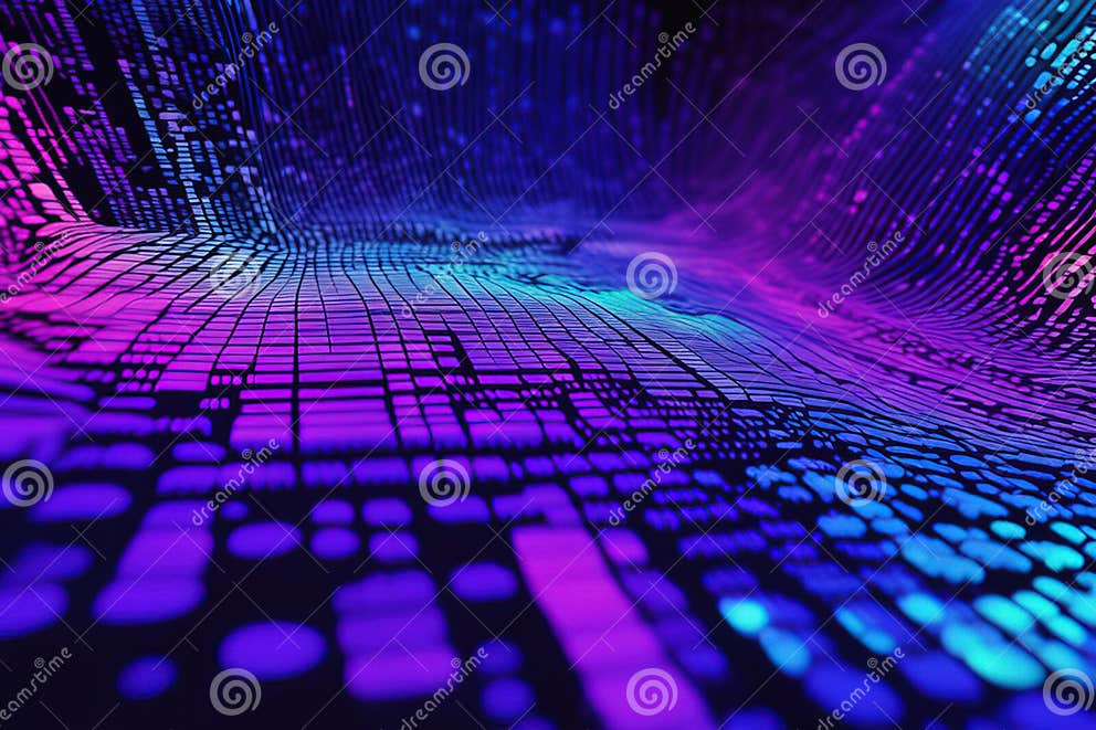 Digital Technology Concept Abstract Background With Binary Code Stock Illustration