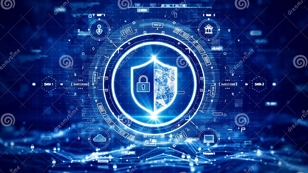Digital Technology Concept Cyber Security Data Protection Internet ...