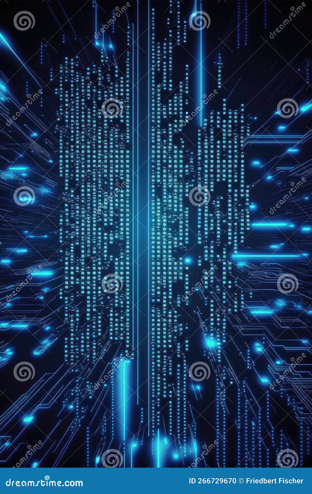 Digital Technology, Connectivity Background. Digital Data Blue ...