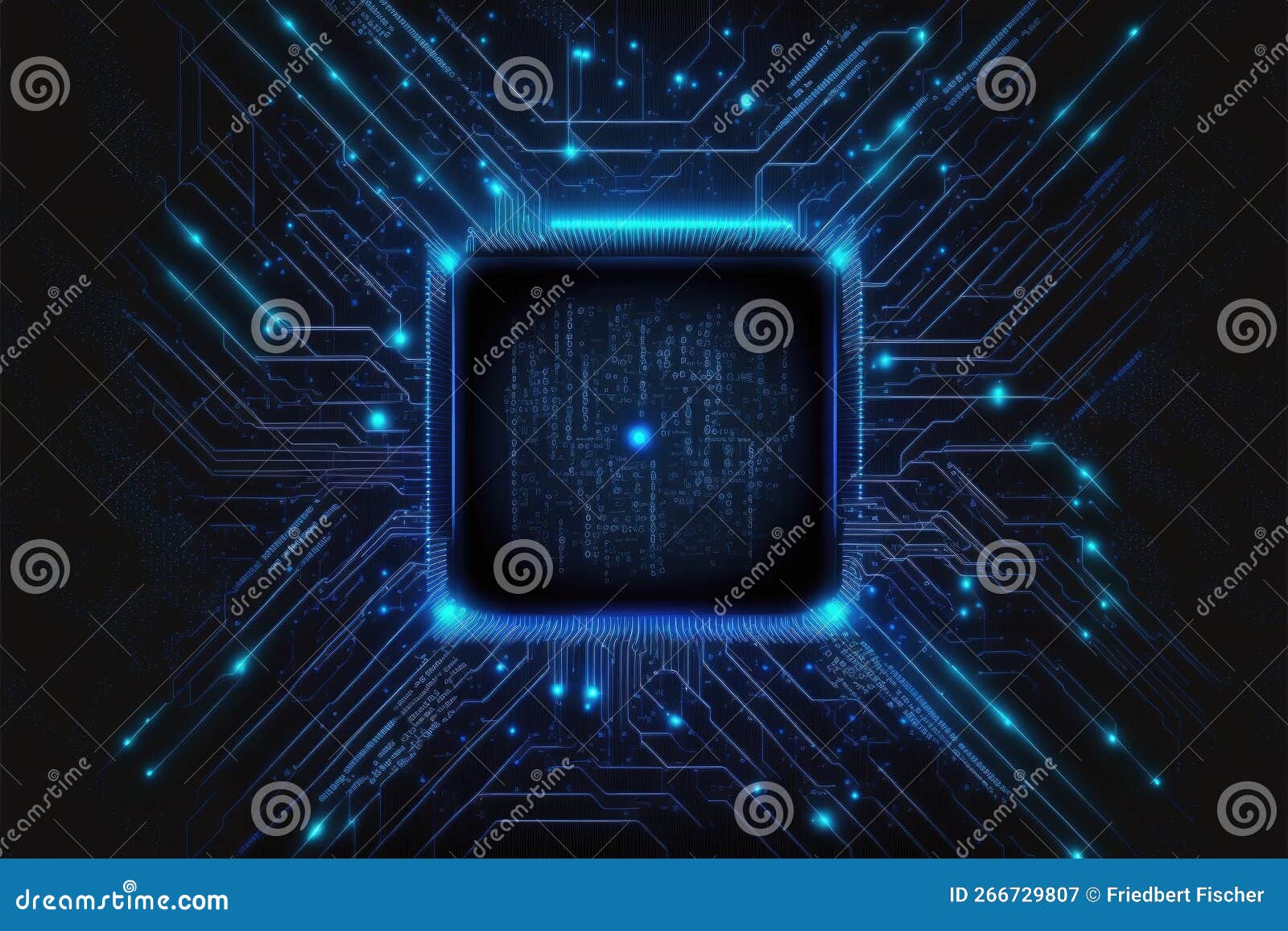 Digital Technology, Connectivity Background. Digital Data Square Blue ...