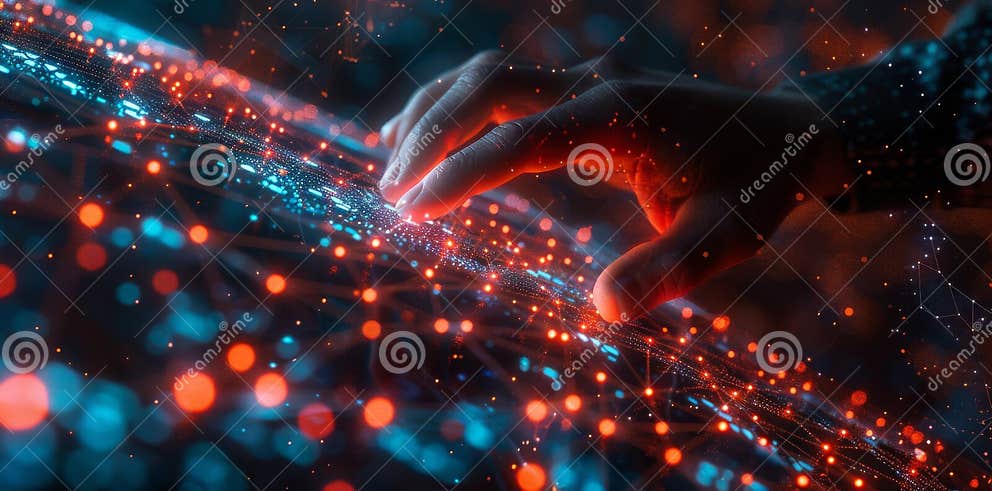 Digital Technology, Data Processing and Engineering, Cloud Computing Concept. Computer ...