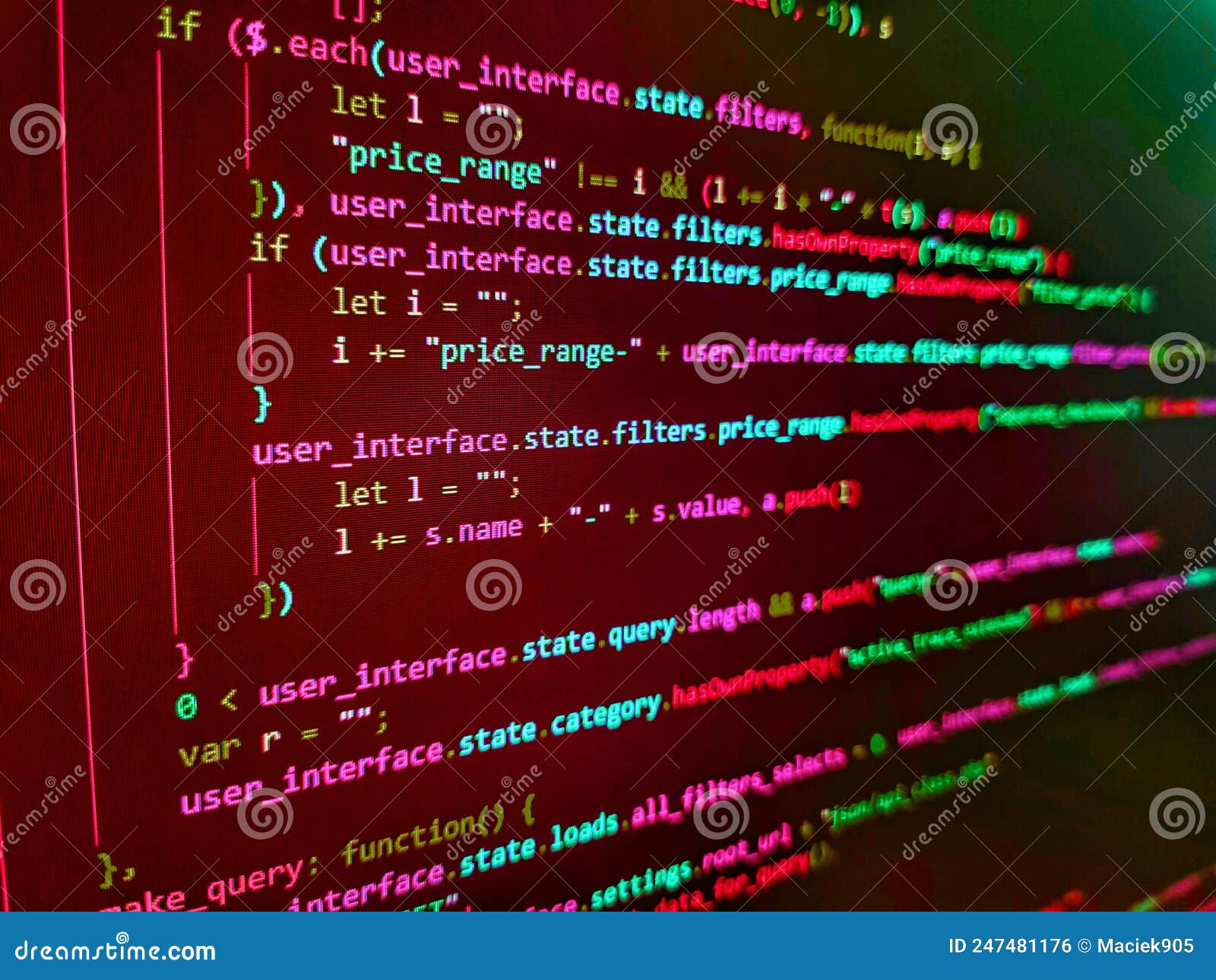 Digital Technology on Display. Coding Programmer Abstract Background. Programming Code Abstract ...