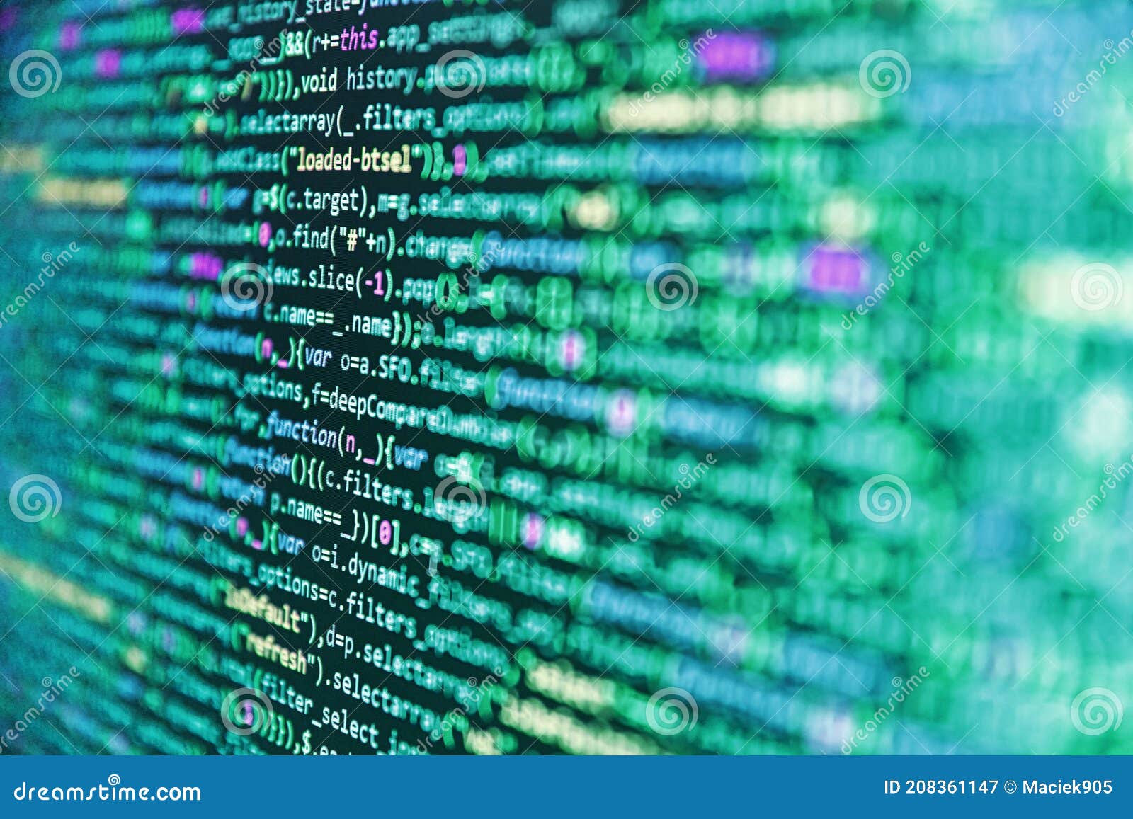 Abstract Source Code Background Laptop Screen Show Abstract Computer Programming Code Script