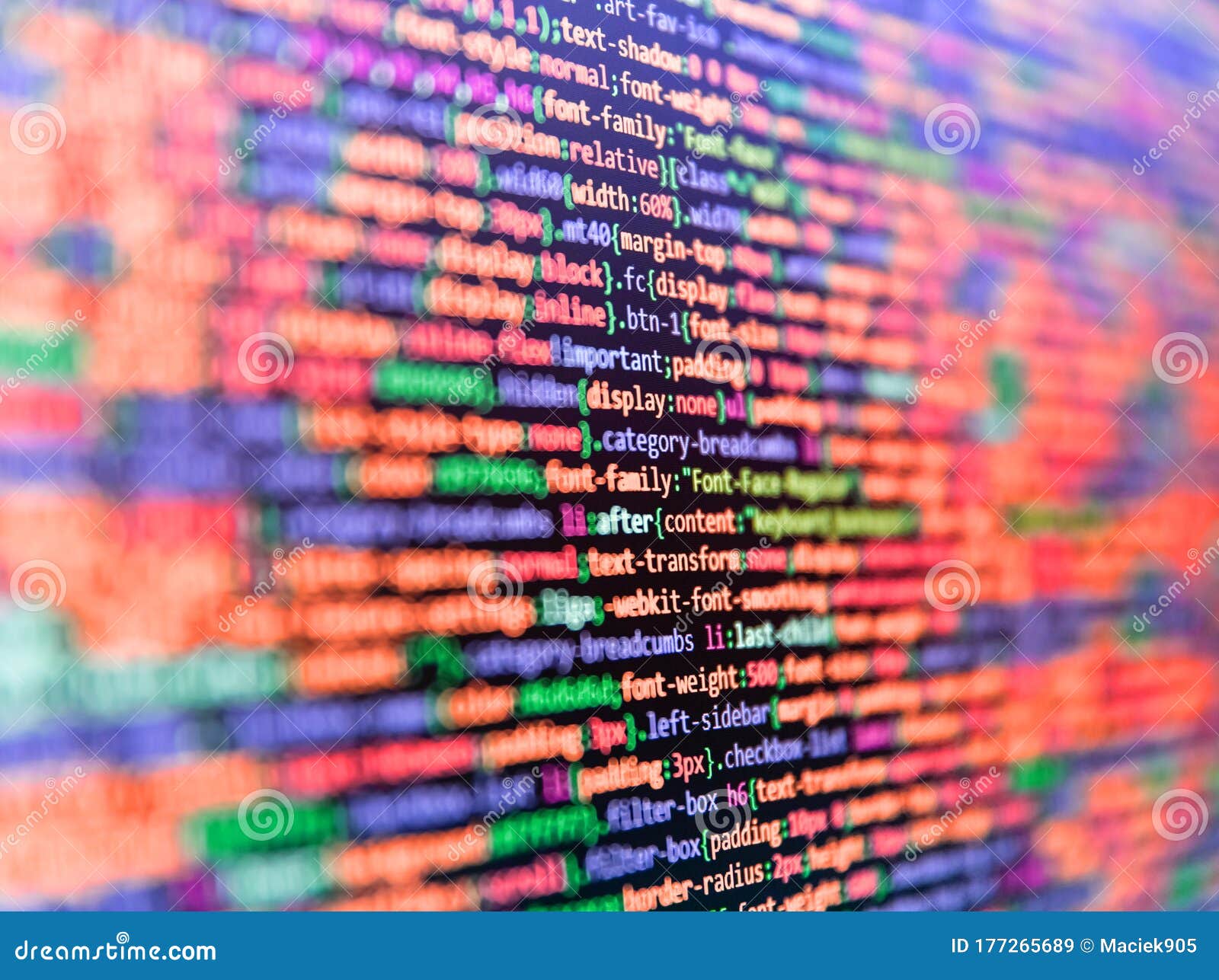 Digital Technology on Display. Programmer Developer Screen. Crypto ...