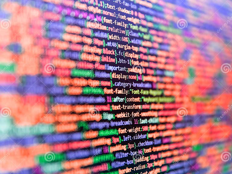 Digital Technology on Display. Programmer Developer Screen. Crypto ...