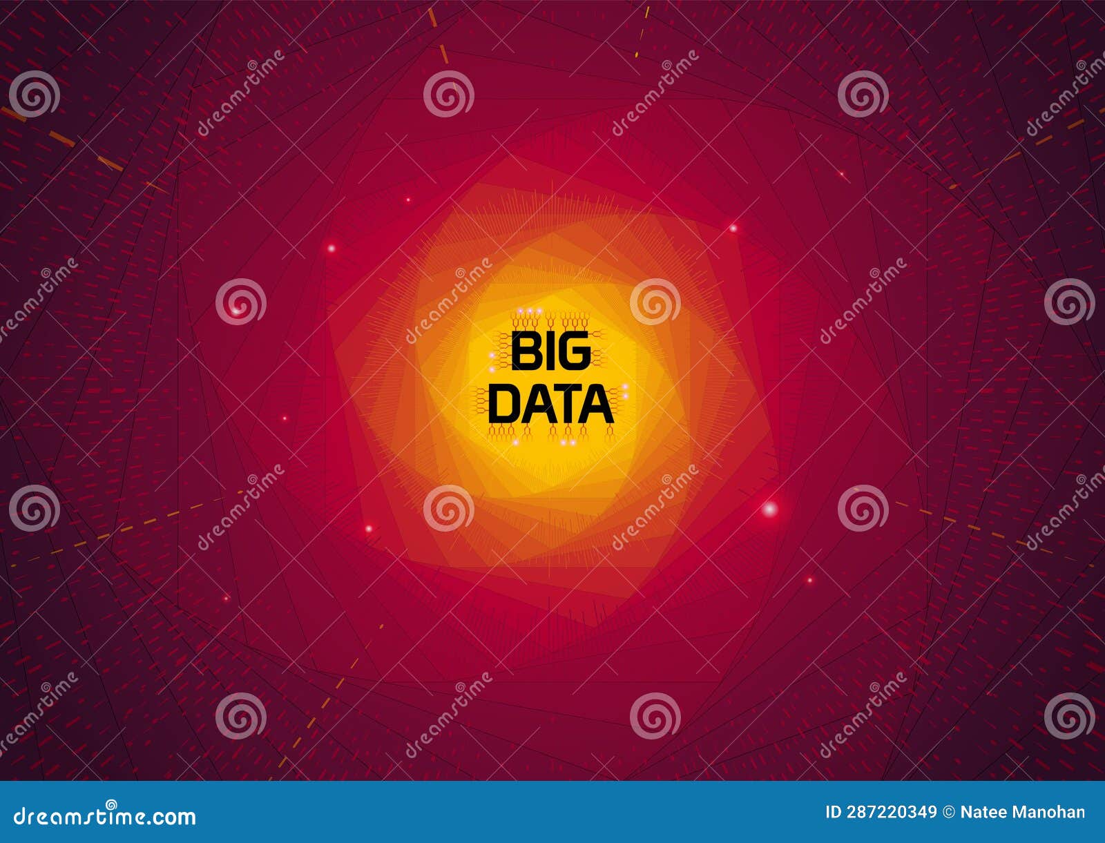 Futuristic Big Data Technology Concept Art and Visualization Abstract ...