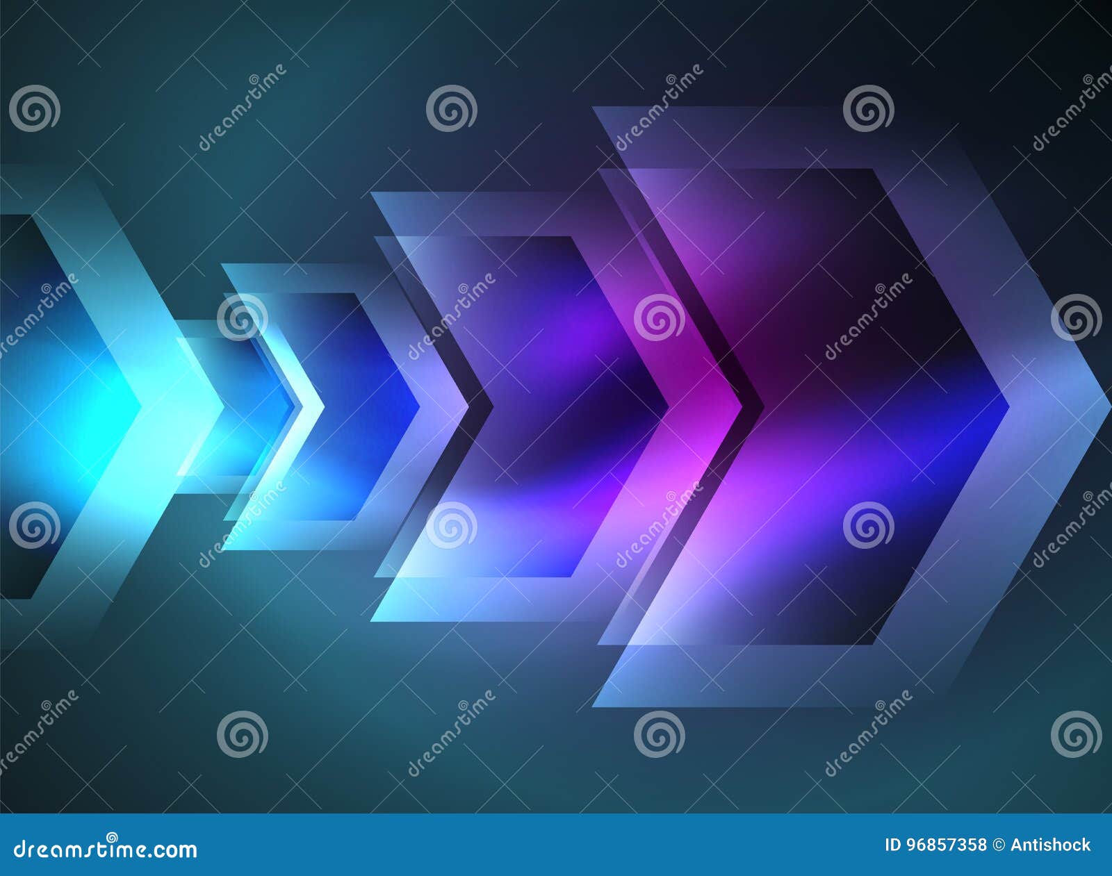 Digital Technology Glowing Arrows Stock Vector - Illustration of ...