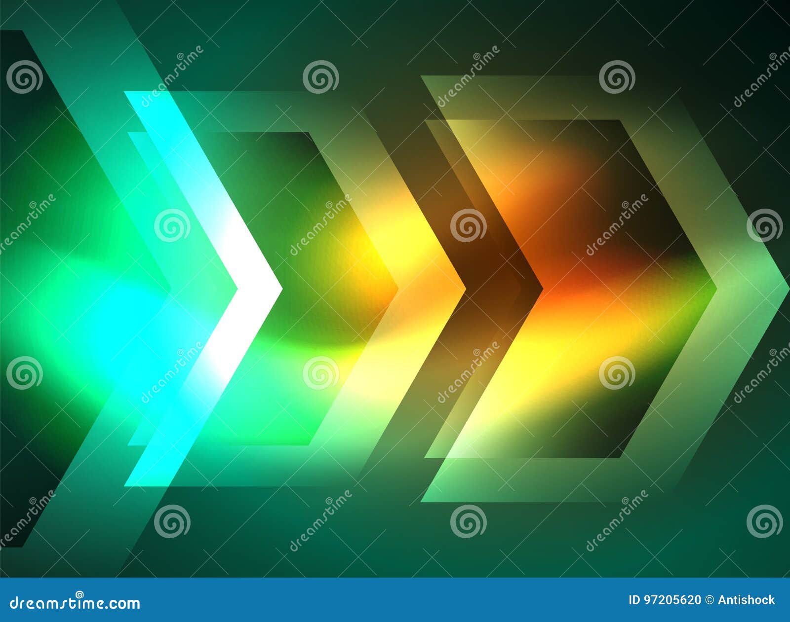 Digital Technology Glowing Arrows Stock Vector - Illustration of bright ...
