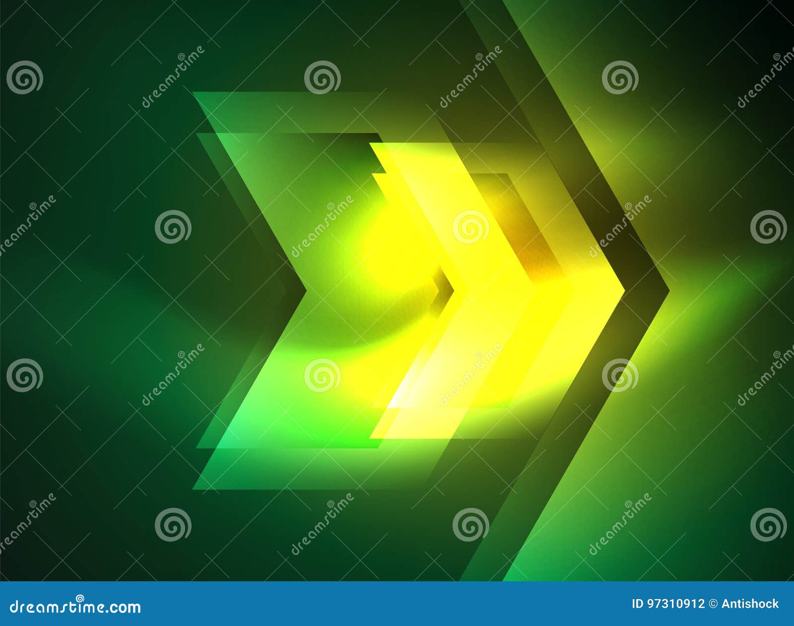 Digital Technology Glowing Arrows Stock Vector - Illustration of light ...