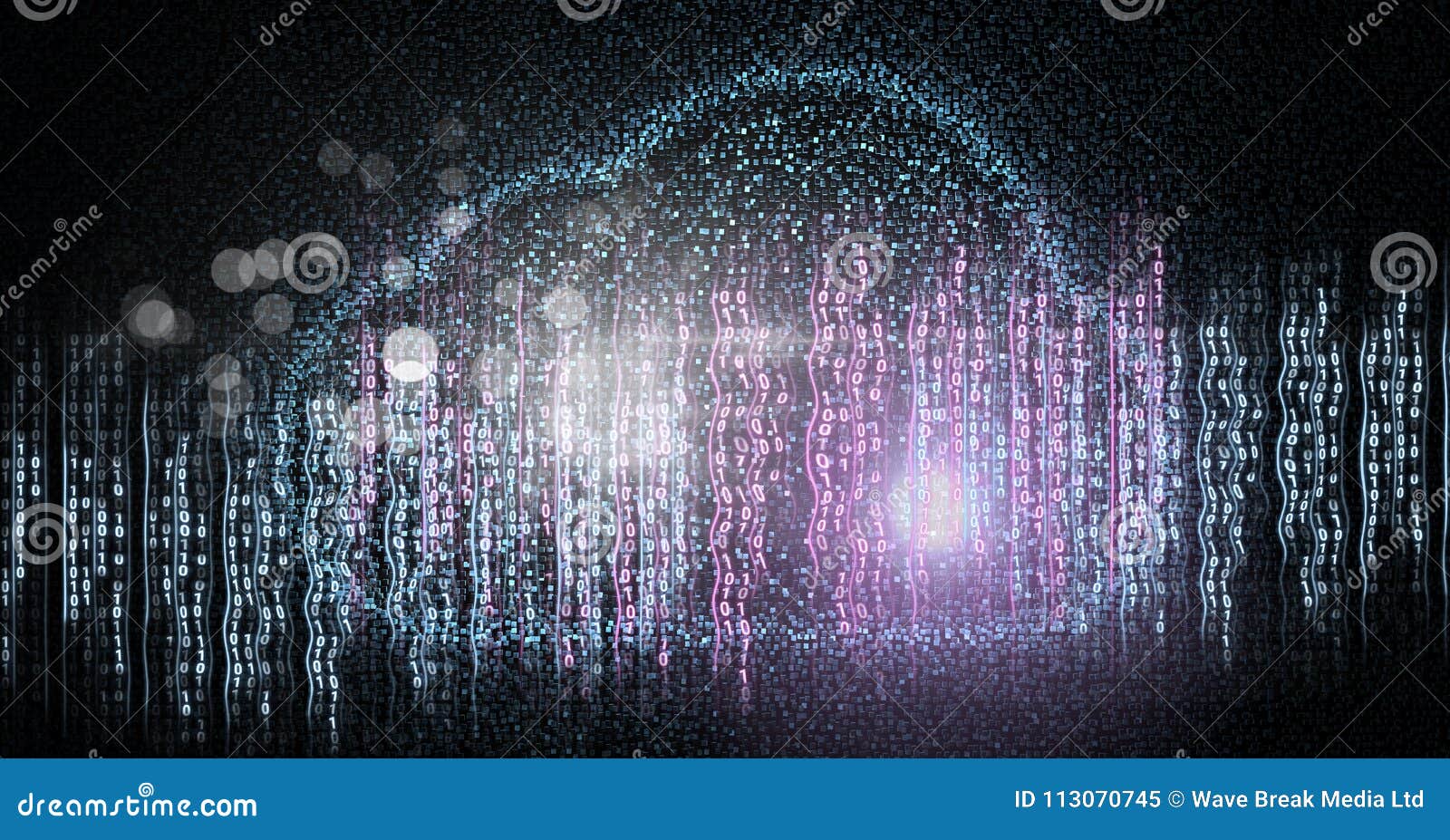 Digital Technology Glowing Interface Cloud Stock Illustration ...