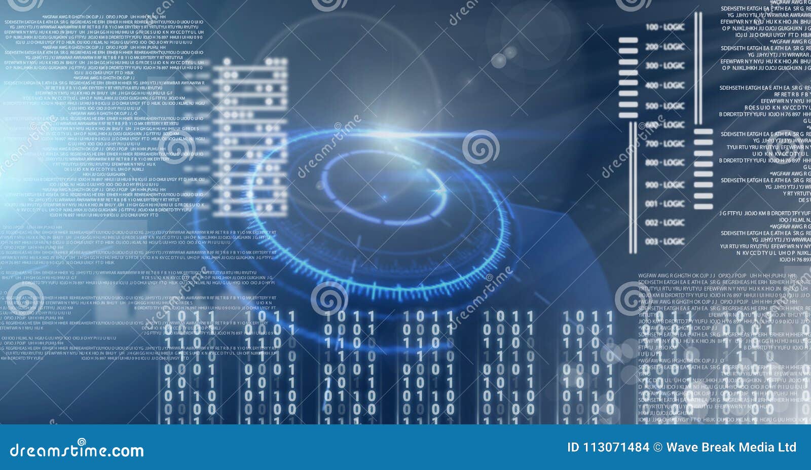 Digital Technology Glowing Interface Stock Illustration - Illustration ...