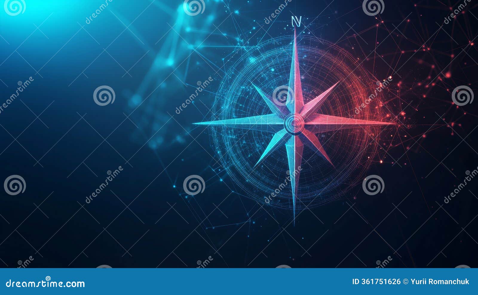 Digital Technology Goal Compass a Modern Low Poly Design for Business ...