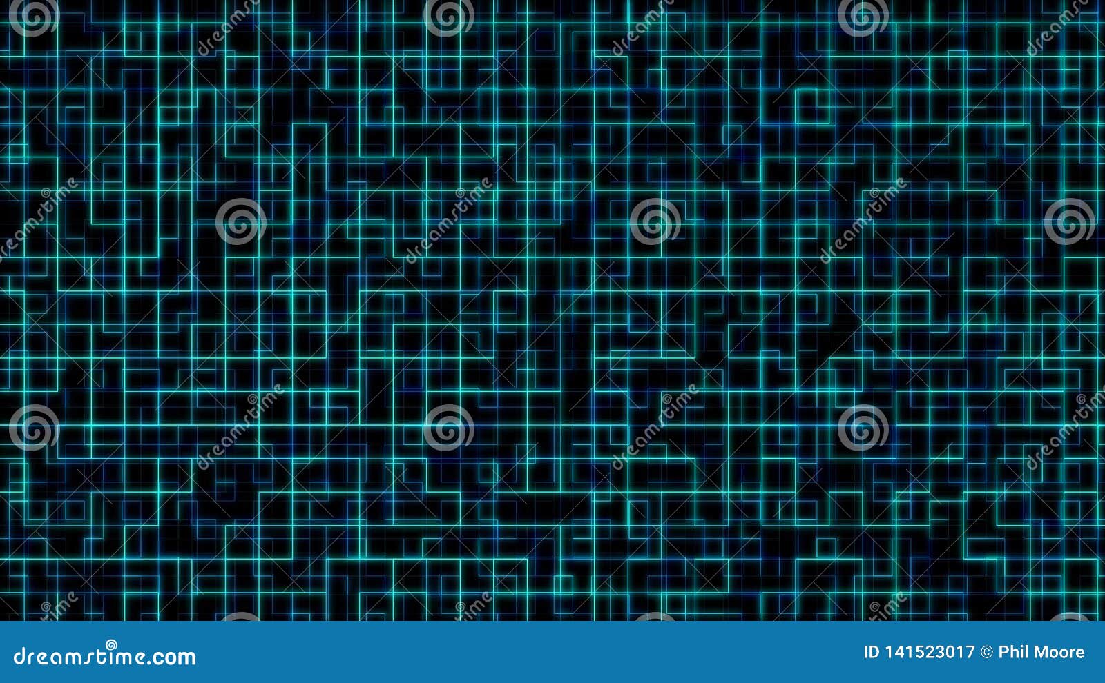 Digital Technology Grid. Animated Grid Representing Technology or ...