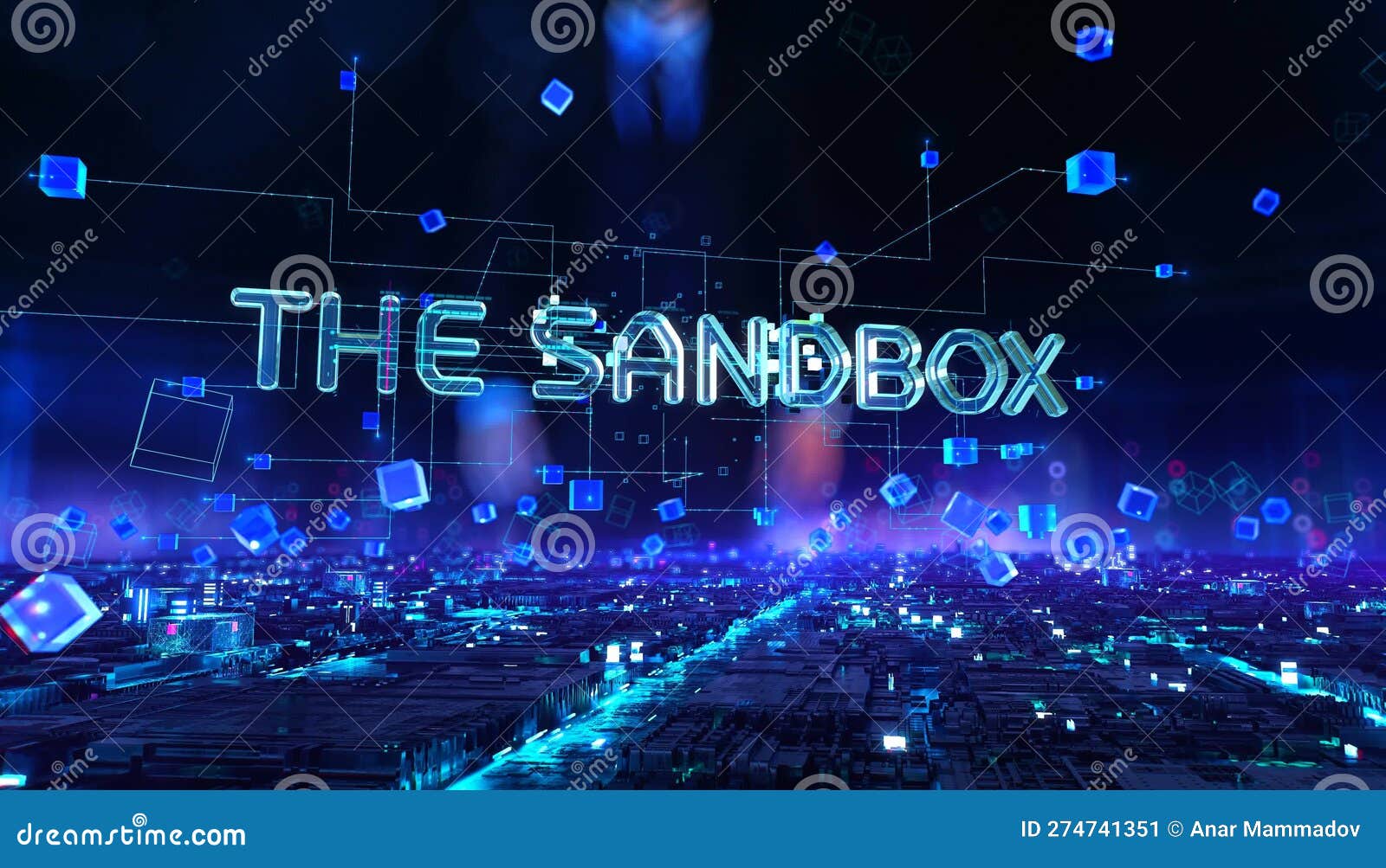 The Sandbox - Businessman Working and Touching with Augmented Virtual ...