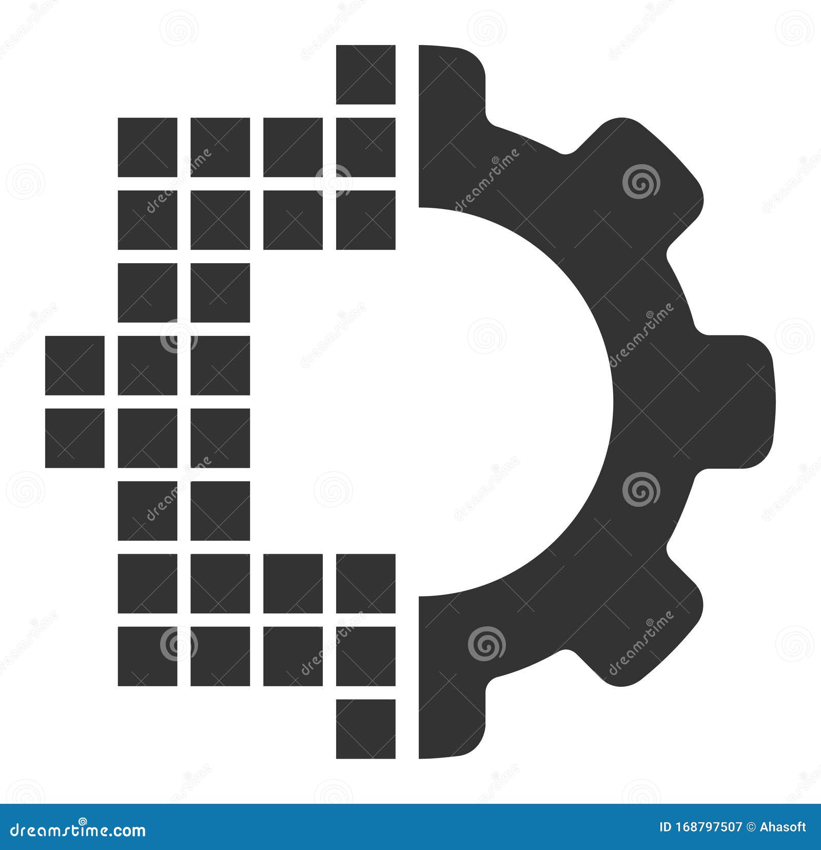 Flat Vector Digital Technology Icon Stock Illustration - Illustration ...