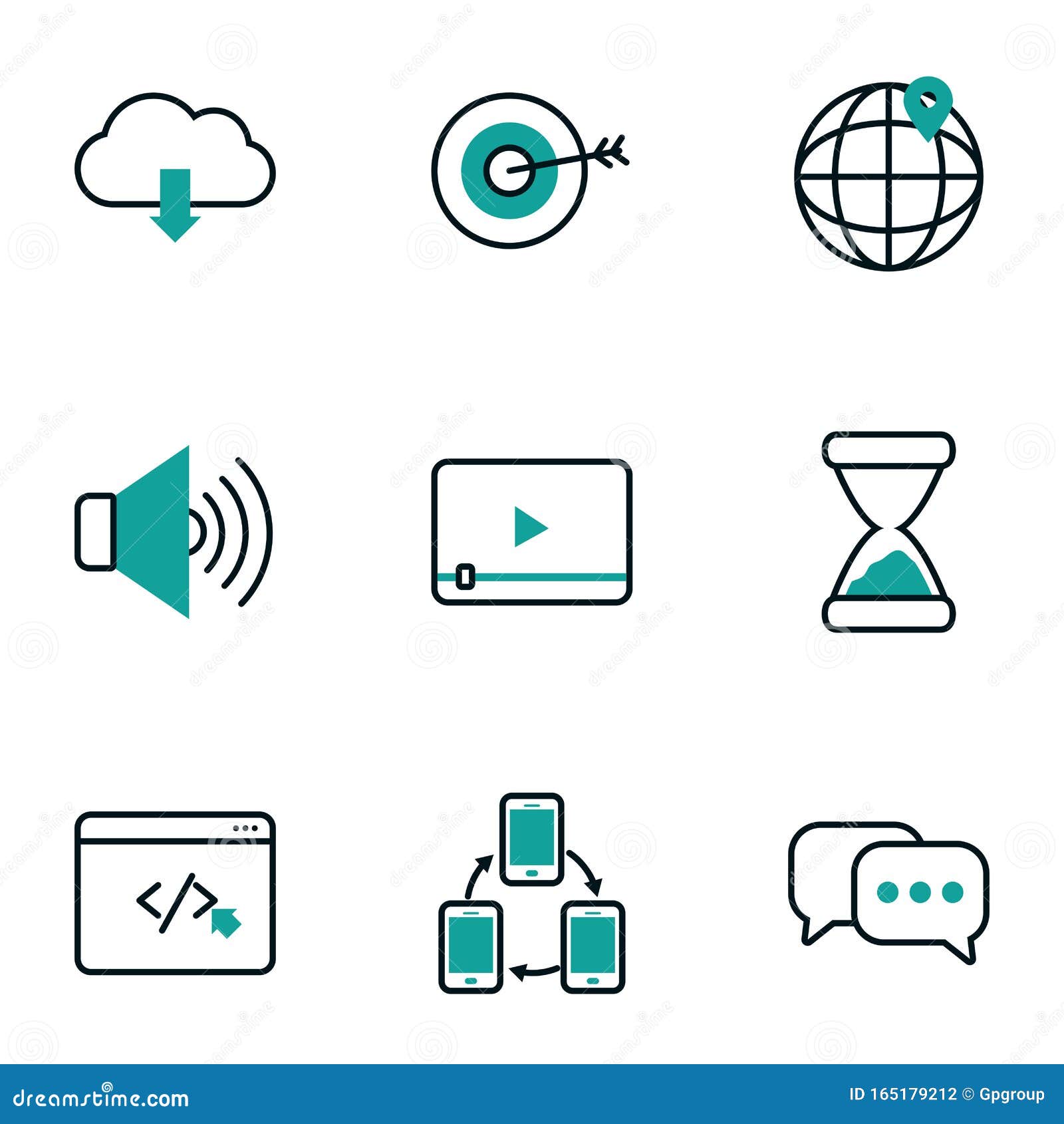 Digital and Technology Icon Set Vector Design Stock Vector ...