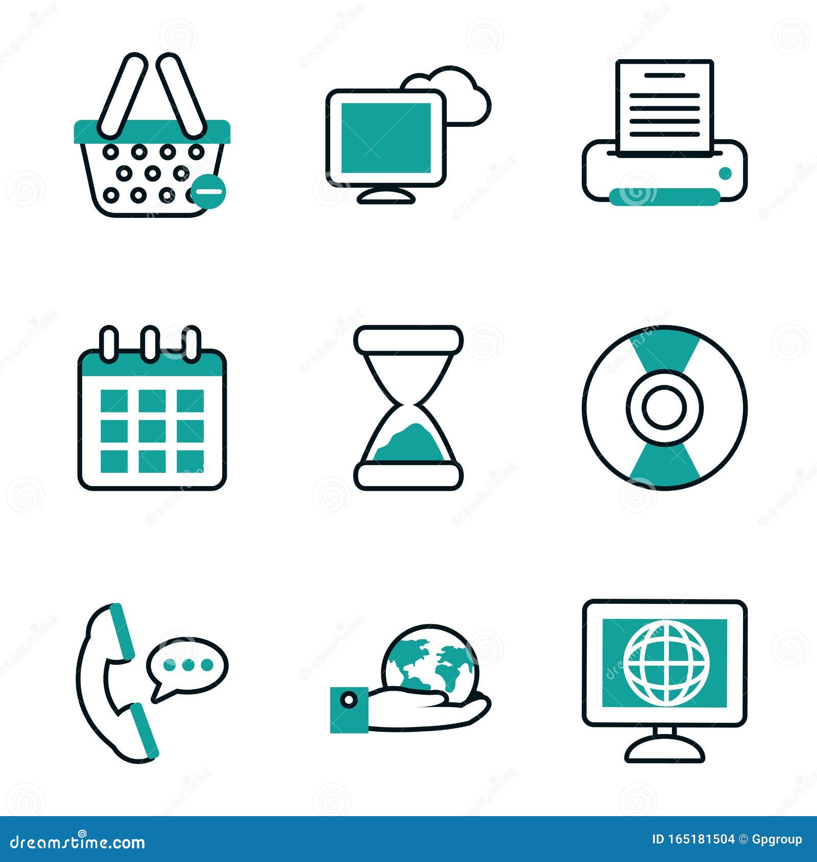 Digital and Technology Icon Set Vector Design Stock Vector ...