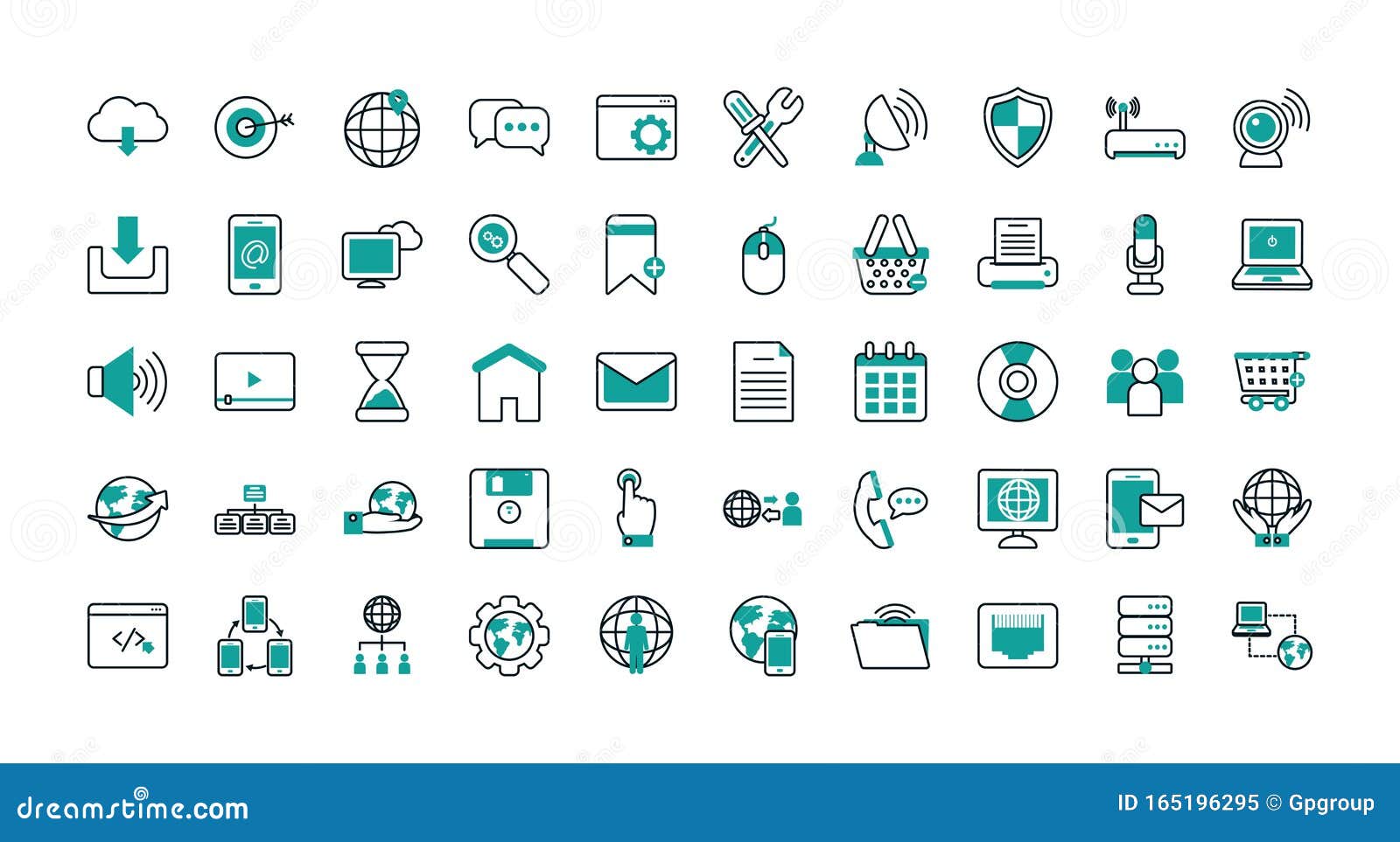 Digital and Technology Icon Set Vector Design Stock Vector ...