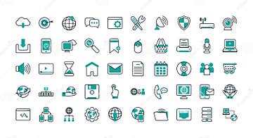 Digital and Technology Icon Set Vector Design Stock Vector ...