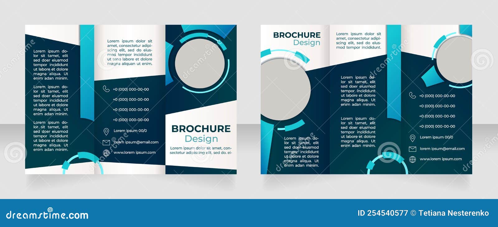 Digital Technology and Industry Development Trifold Brochure Template ...
