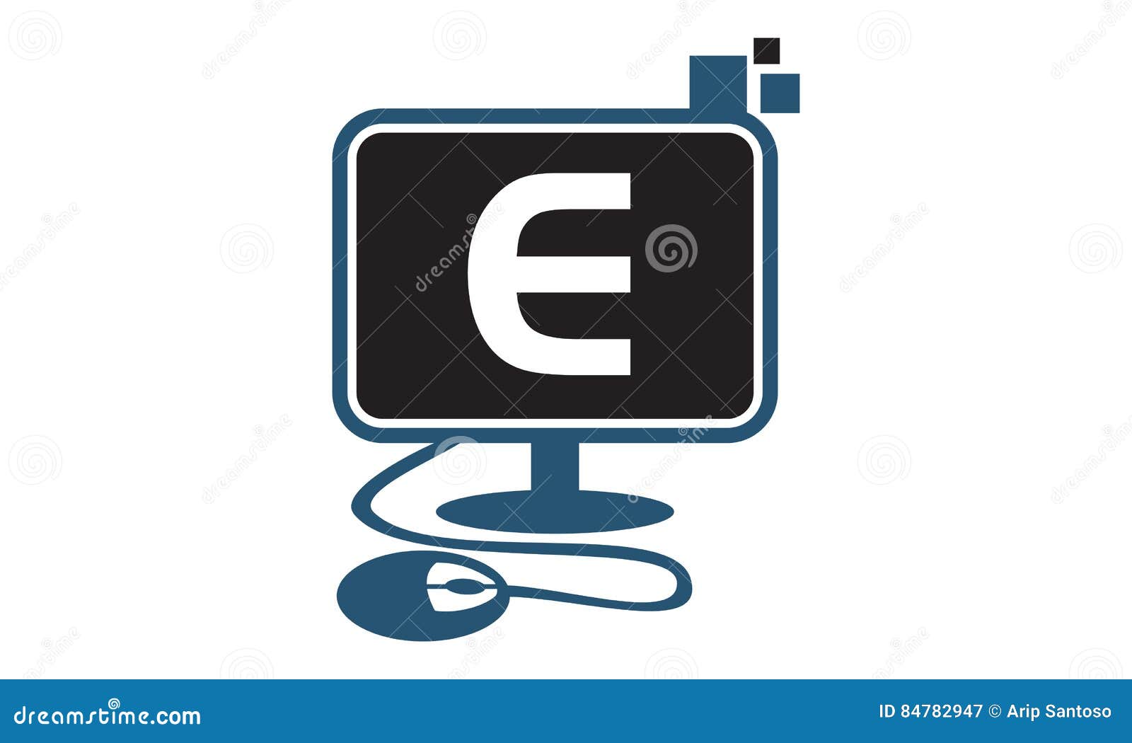 Digital Technology Initial E Stock Vector - Illustration of medium ...