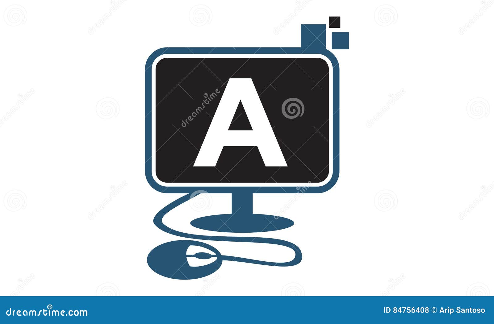 Digital Technology Initial a Stock Vector - Illustration of design ...
