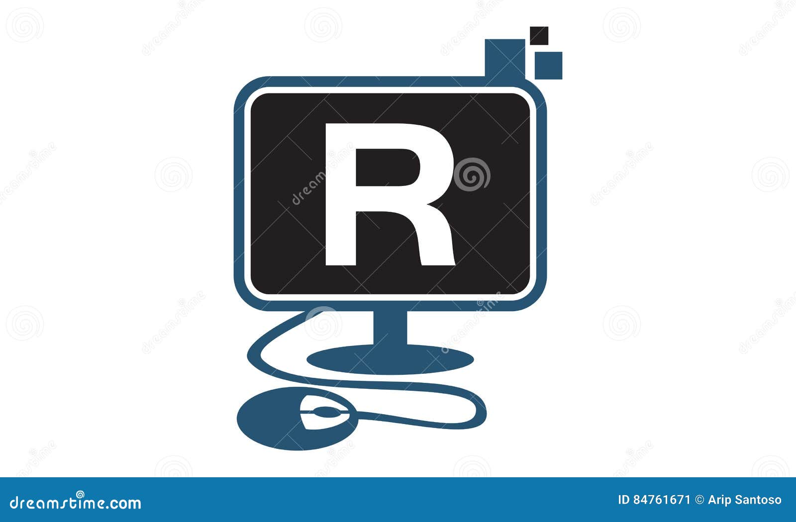 Digital Technology Initial R Stock Vector - Illustration of digital ...