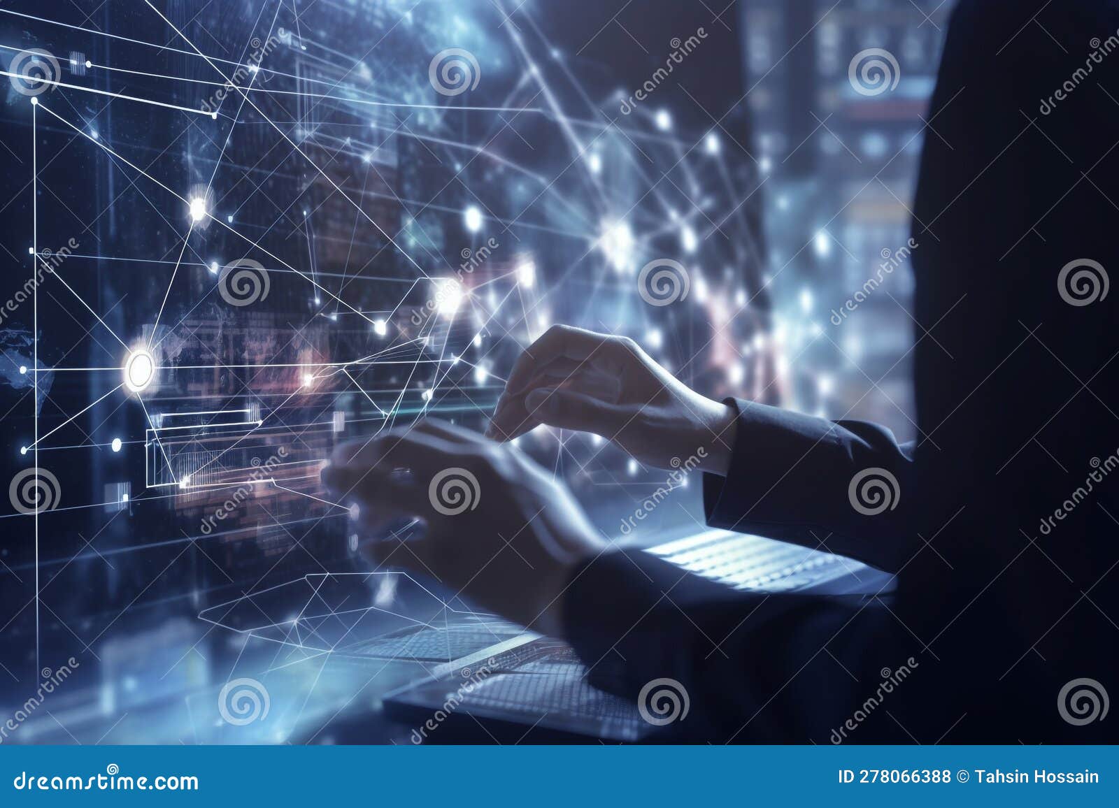 Digital Technology, Internet Network Connection, Big Data, Digital ...