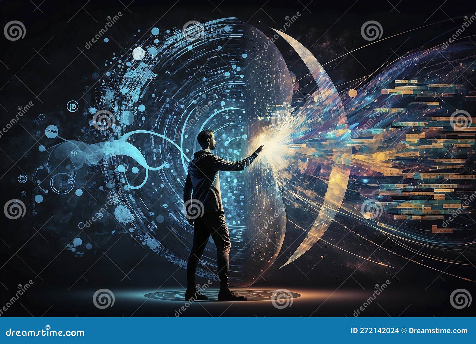 Digital Technology, Internet Network Connection, Big Data, Digital ...