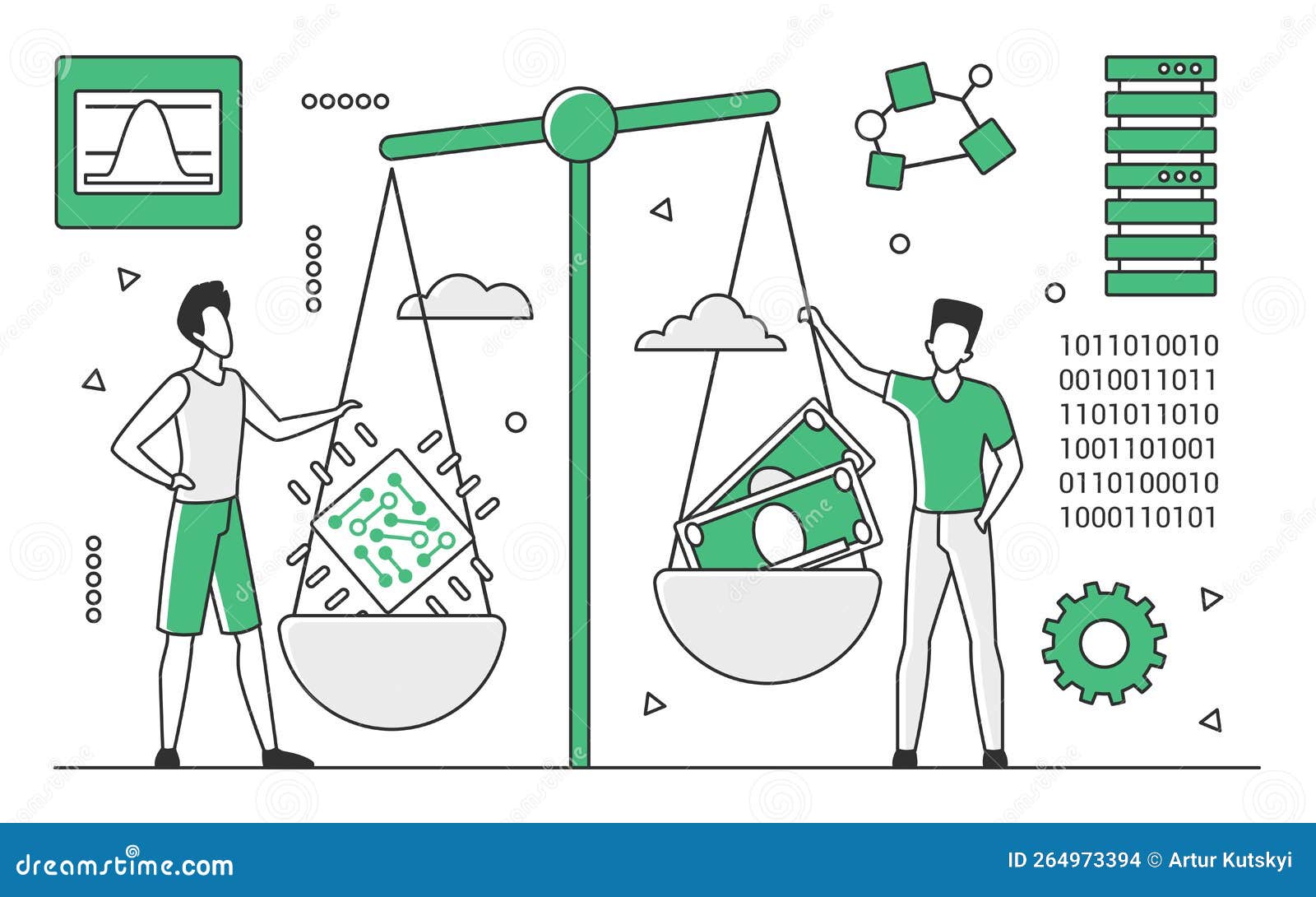 Digital Technology Investment Stock Illustration - Illustration of ...