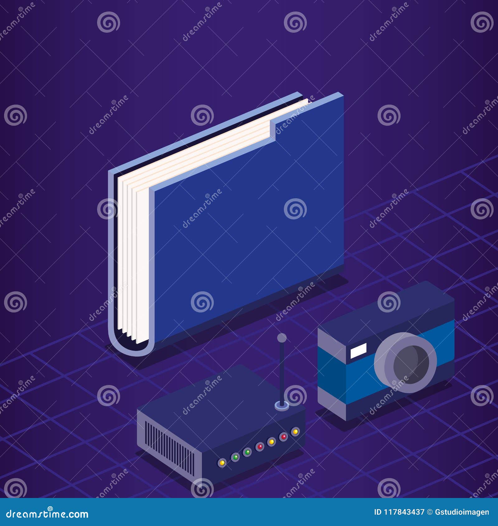 Digital Technology Isometrics Icons Stock Vector - Illustration of communication, digital: 117843437