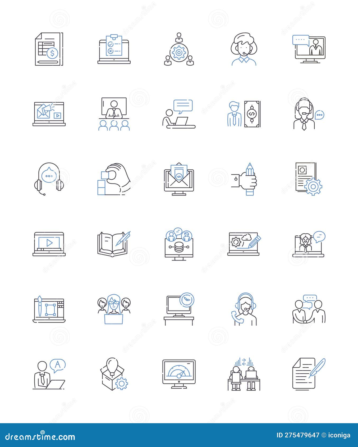 Digital and Technology Line Icons Collection. Innovation, Connectivity ...
