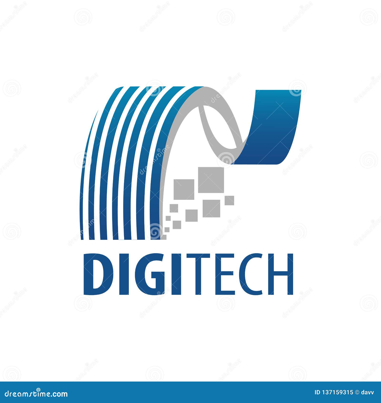 Digital Technology Logo Concept Design. Symbol Graphic Template Element ...