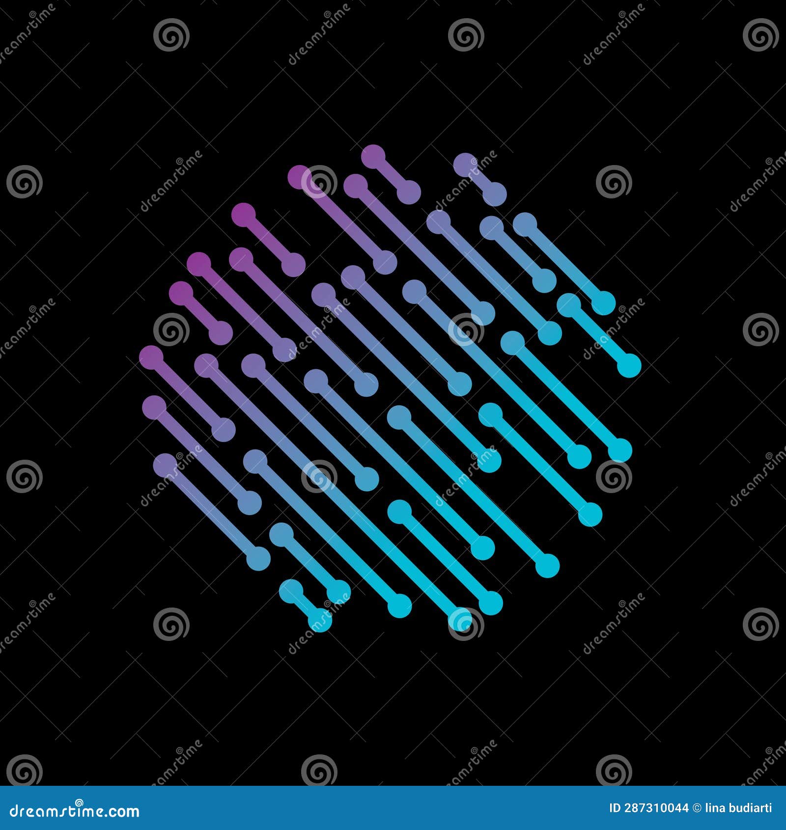 Digital Technology logo stock vector. Illustration of colored - 287310044