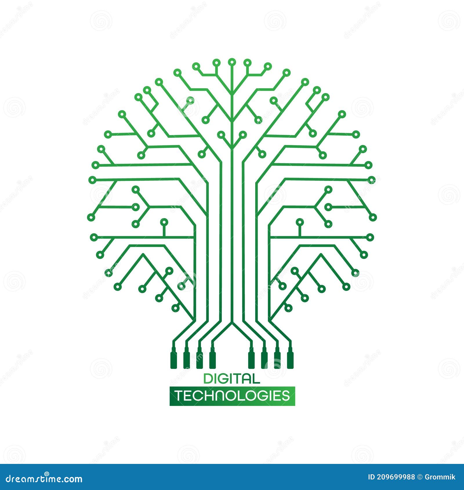 Digital Technology Logo. Vector for Websites and Applications Stock ...