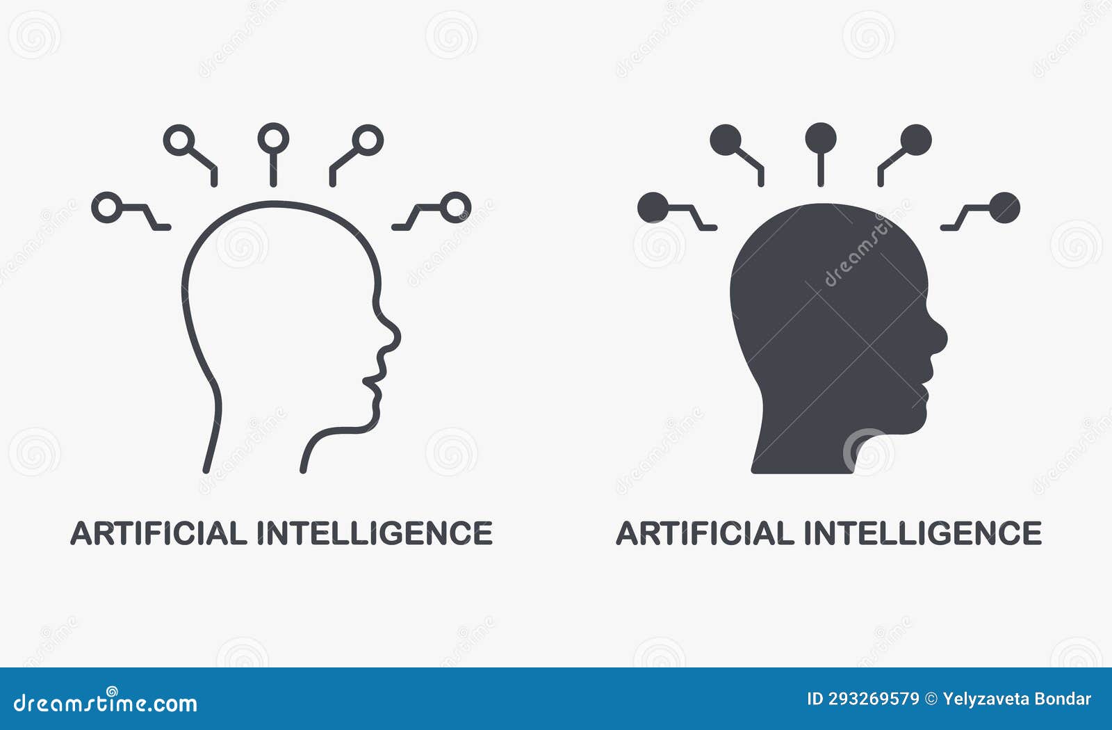 Digital Technology and Machine Learning Symbol Collection. Artificial ...