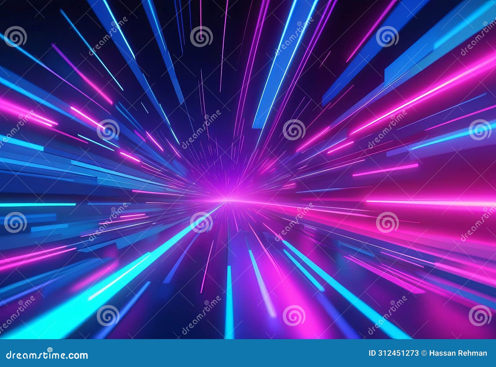 Digital Technology Metaverse Neon Blue Pink Background Stock ...