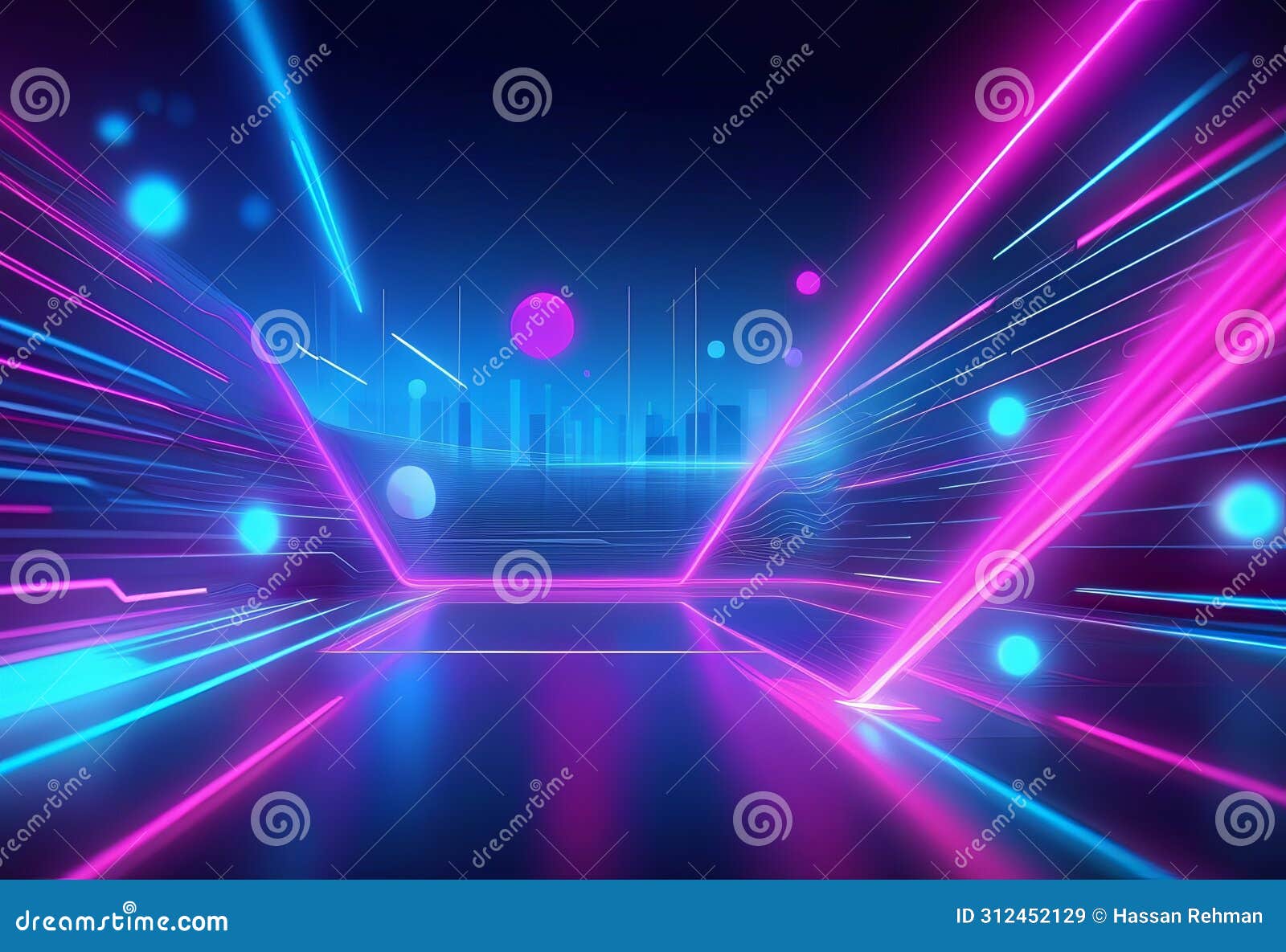Digital Technology Metaverse Neon Blue Pink Background, Cyber ...
