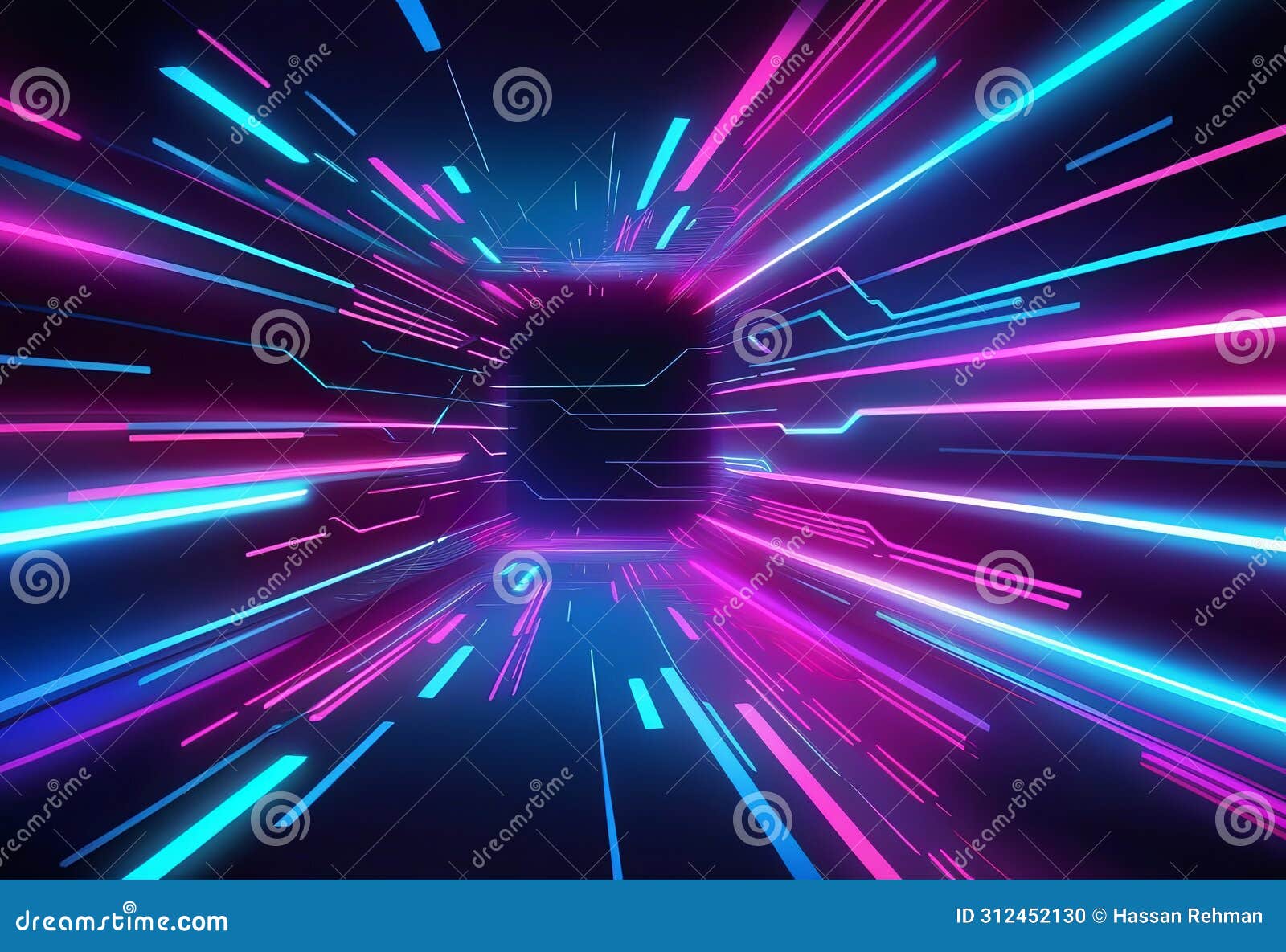 Digital Technology Metaverse Neon Blue Pink Background, Cyber ...