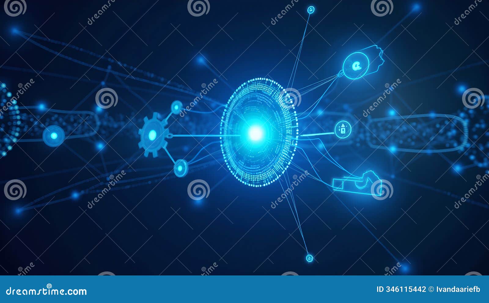Digital Technology Network Connection. Concept of AI, Machine Learning ...